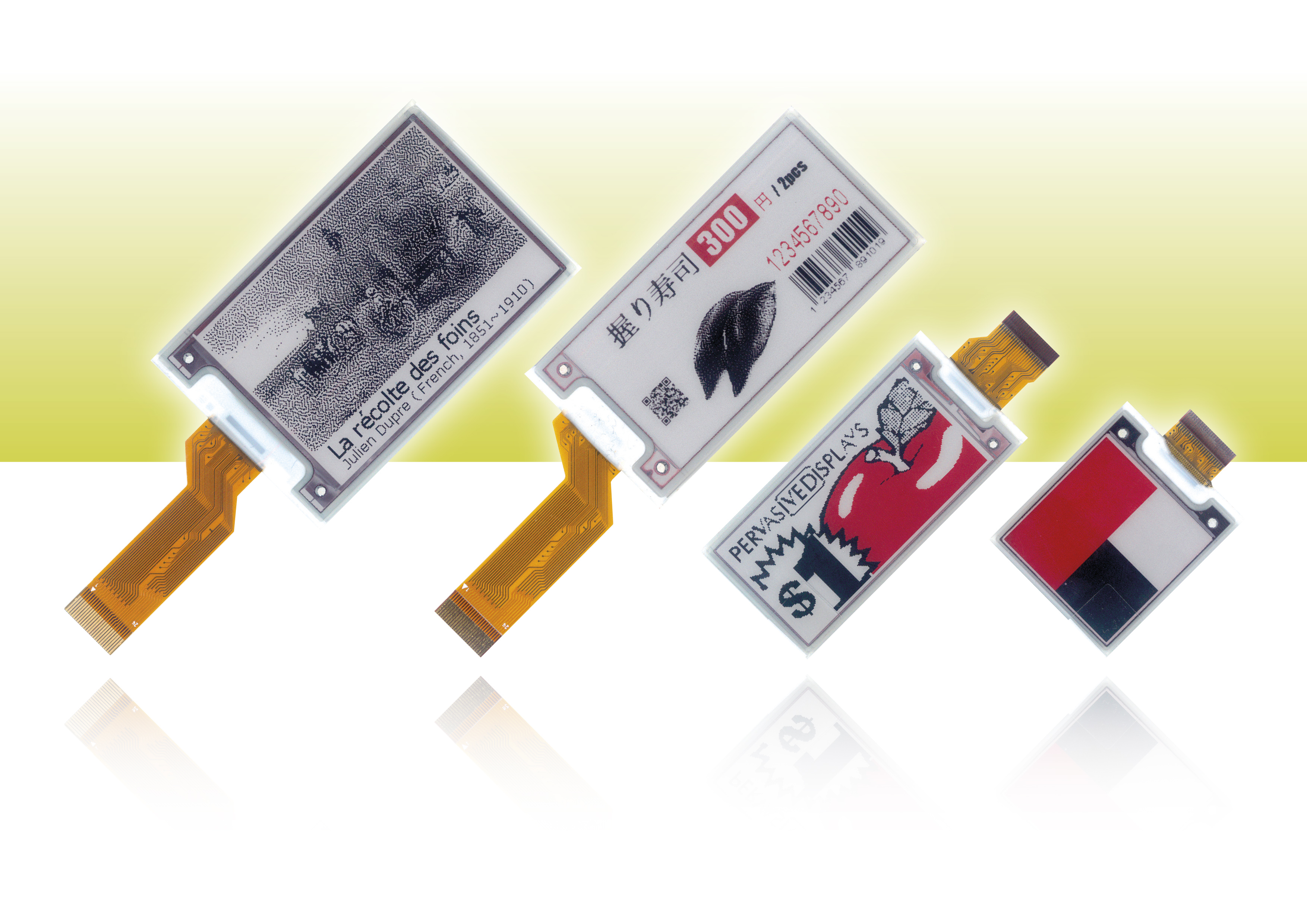 Small size colour e-paper displays integrate controller electronics ...