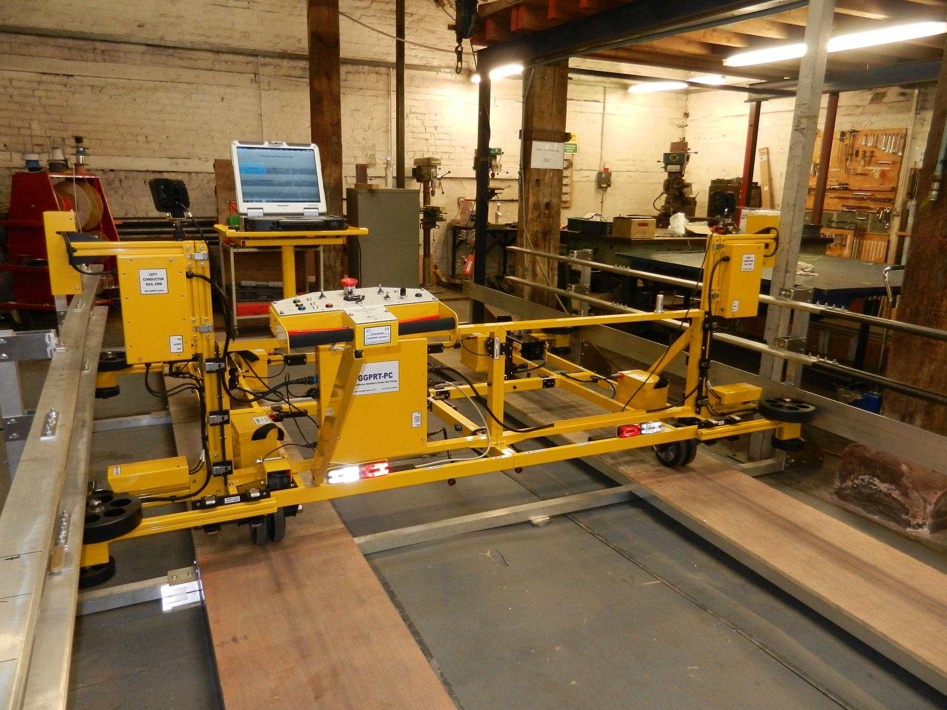 Laser profile sensors measure conductor rail wear and track gauge ...