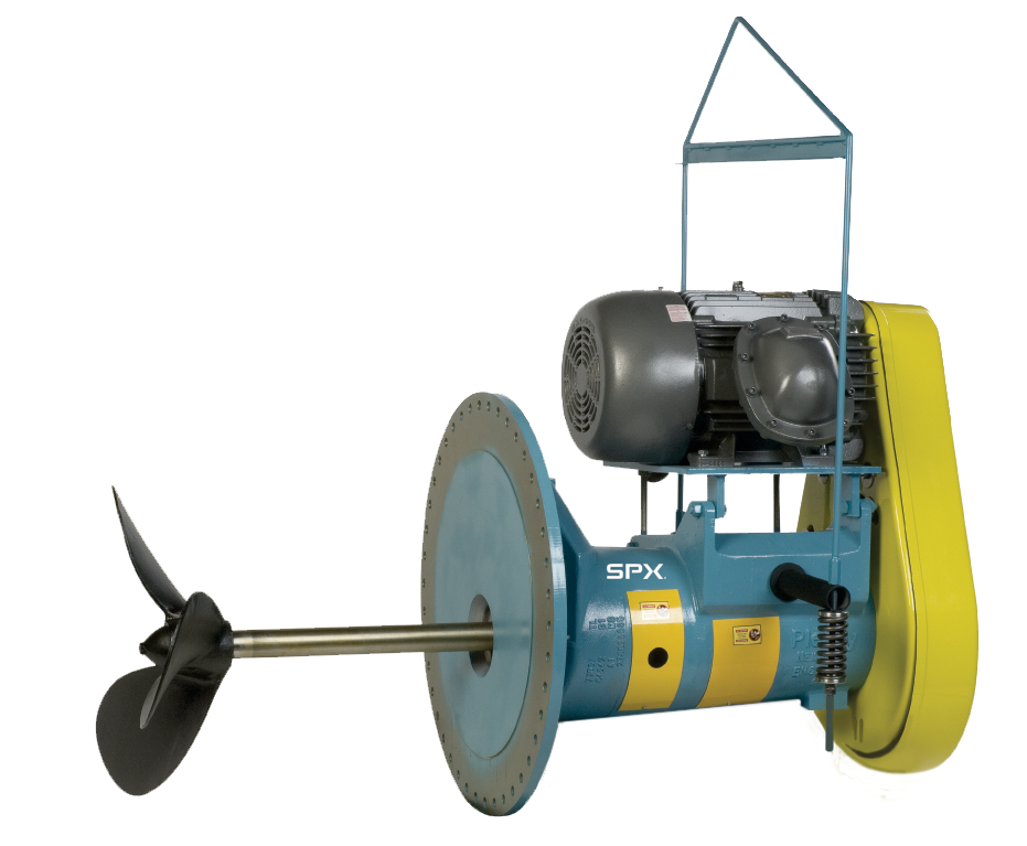 Mixers have toothed belt and high efficiency impellers for optimum ...