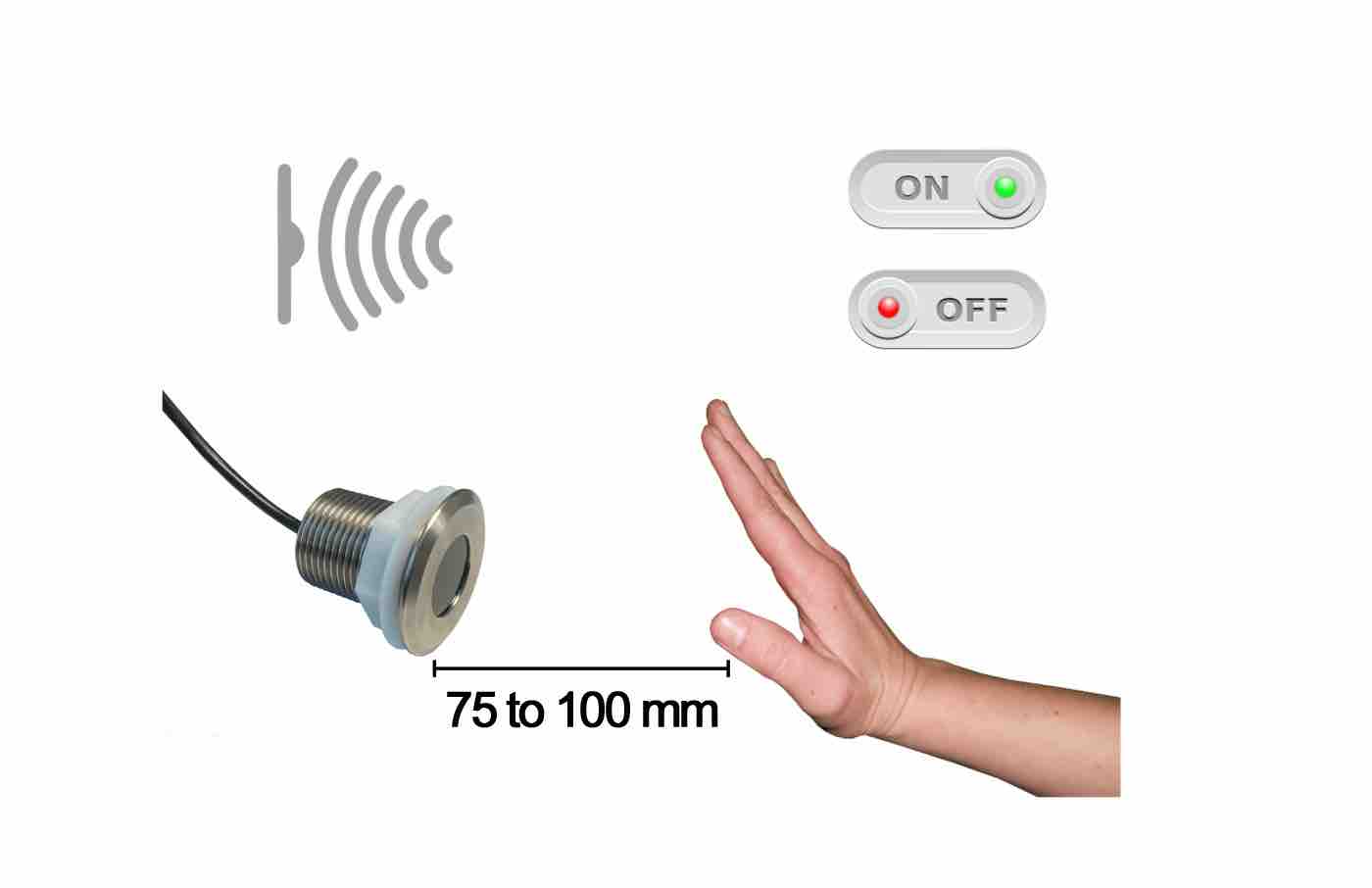 Infrared switching for high-hygiene dispensing and actuating tasks ...