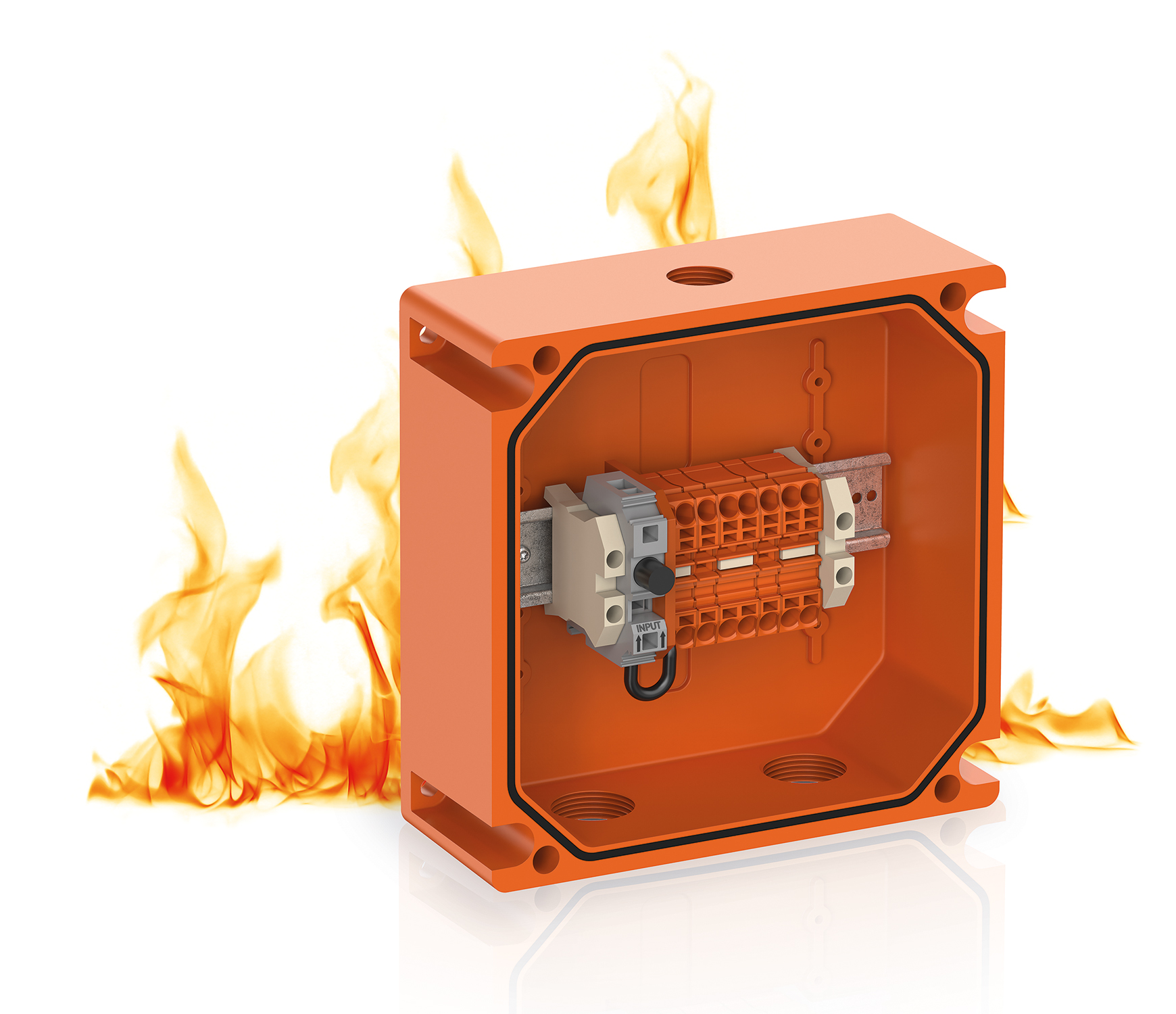 Fire protection enclosures with quick installation for cable junctions ...