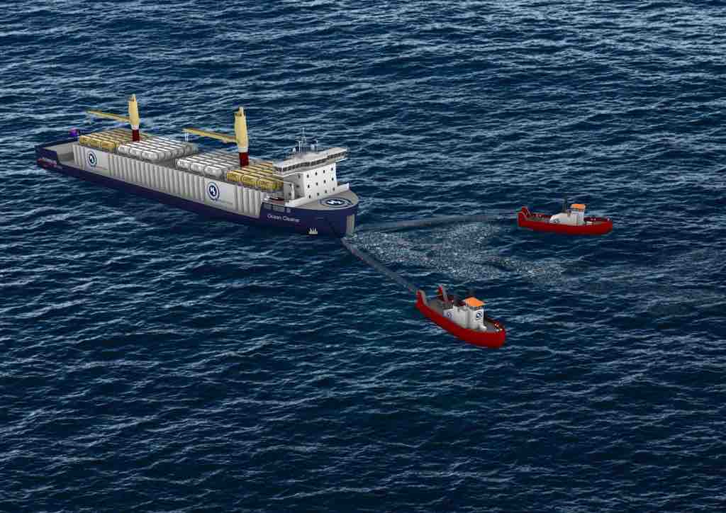 Concept ship to clear oceans of plastic waste and produce clean fuel ...