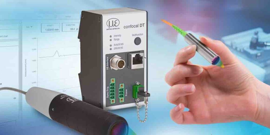 Ultra-compact confocal measuring system for displacement, distance and ...