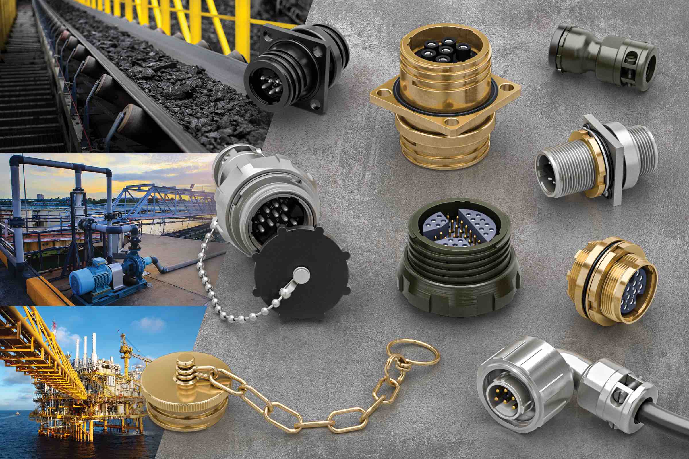 Threaded coupling circular connectors designed for use in exposed ...