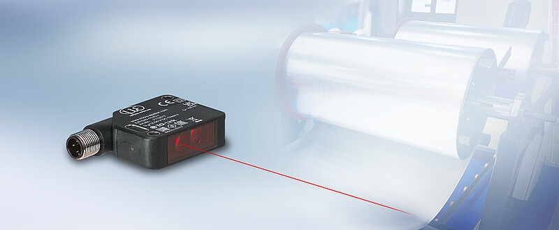 Laser sensor with IO-Link interface measures distances to target ...